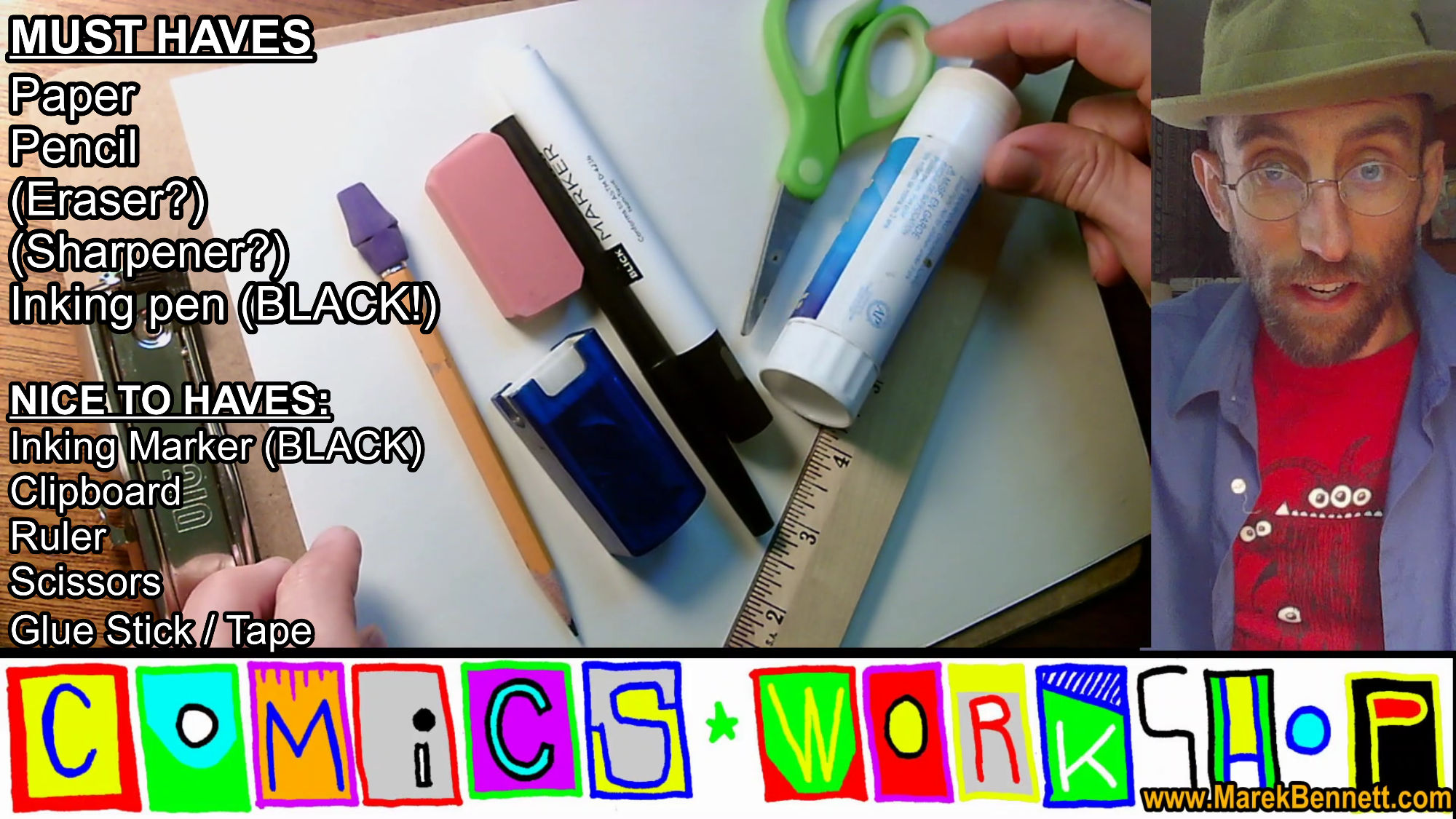 COMICS WORKSHOP: @ Home & Beyond – www.MarekBennett.com