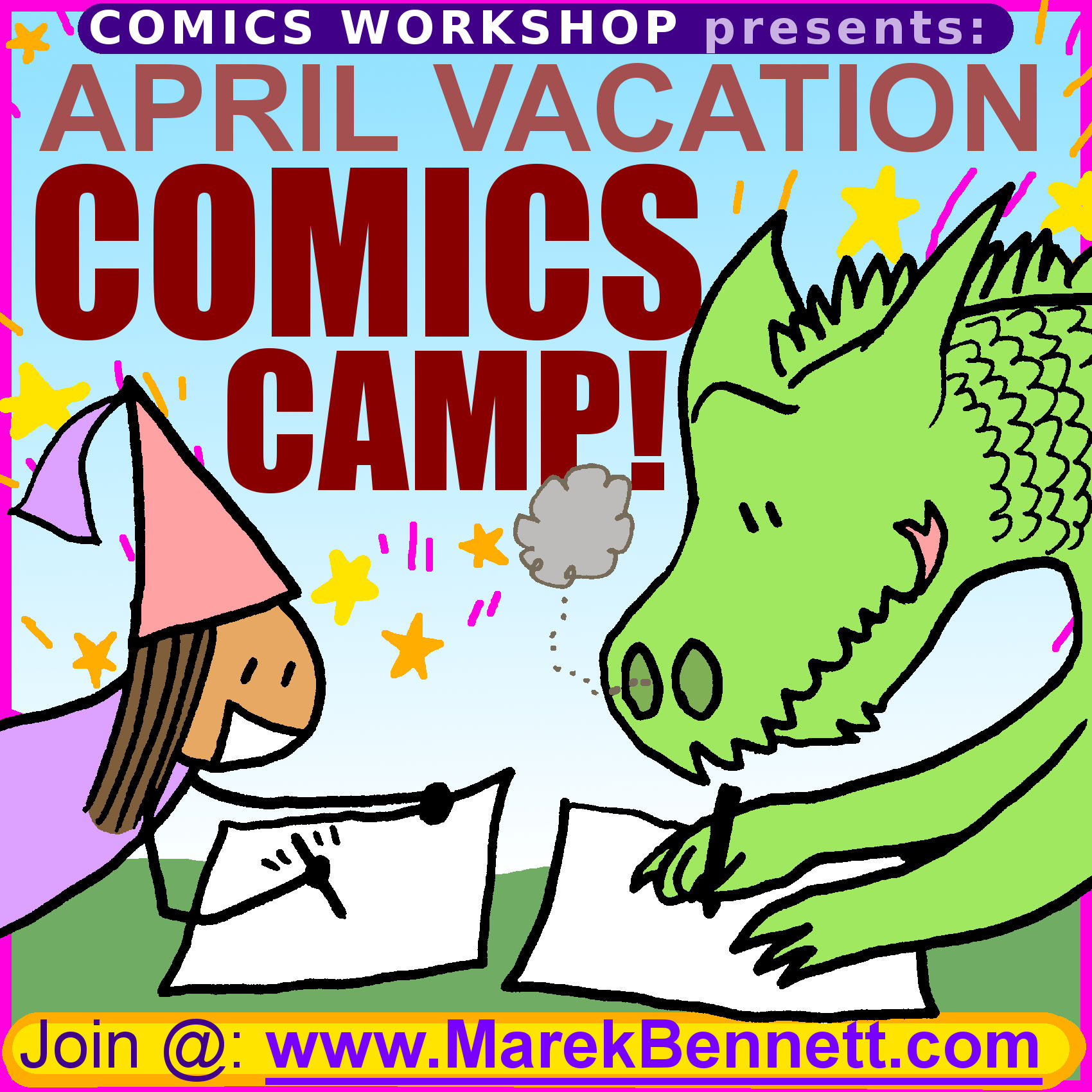 COMICS CAMP ⭐ SUMMER 2024 – www.MarekBennett.com