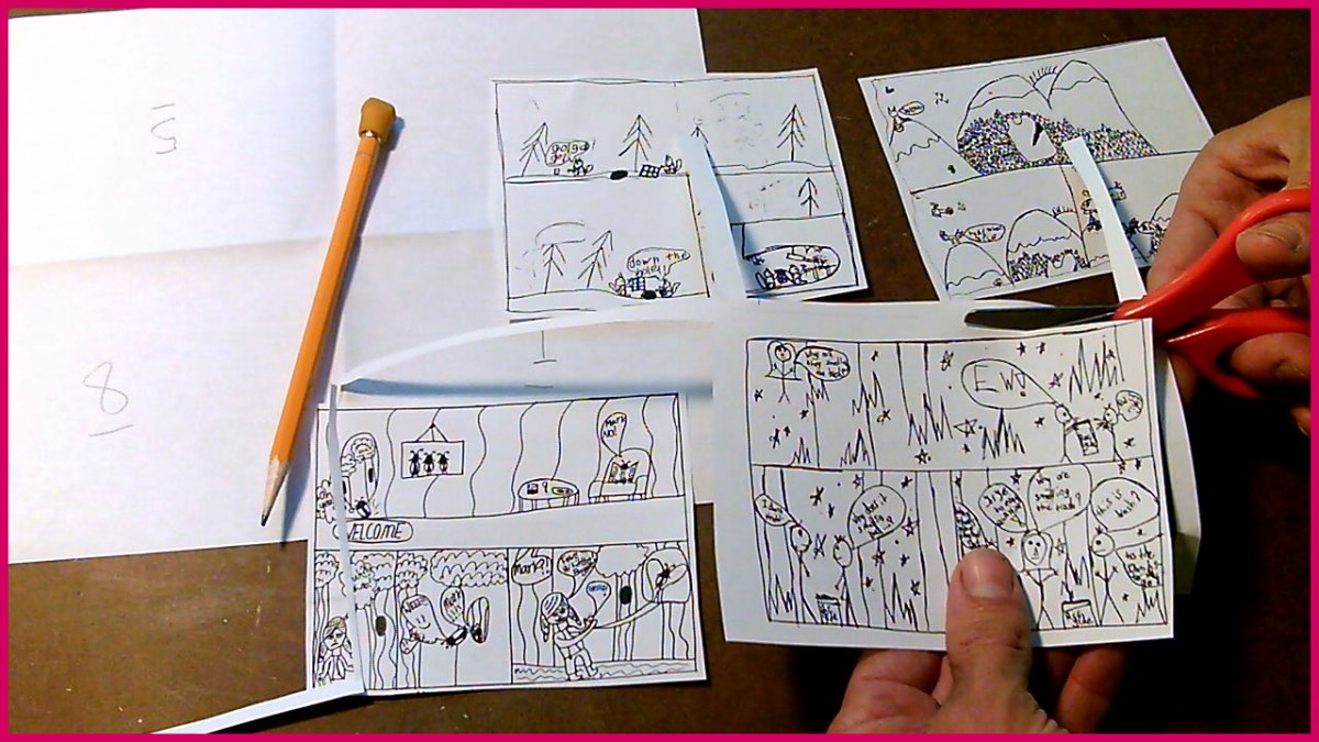 QuarterFold Mini-Comic: 8-Page Master – www.MarekBennett.com
