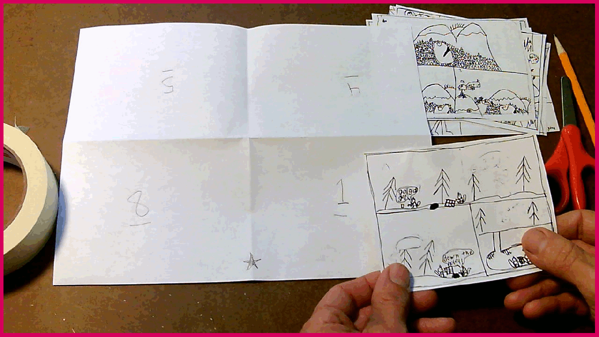 QuarterFold Mini-Comic: 8-Page Master – www.MarekBennett.com