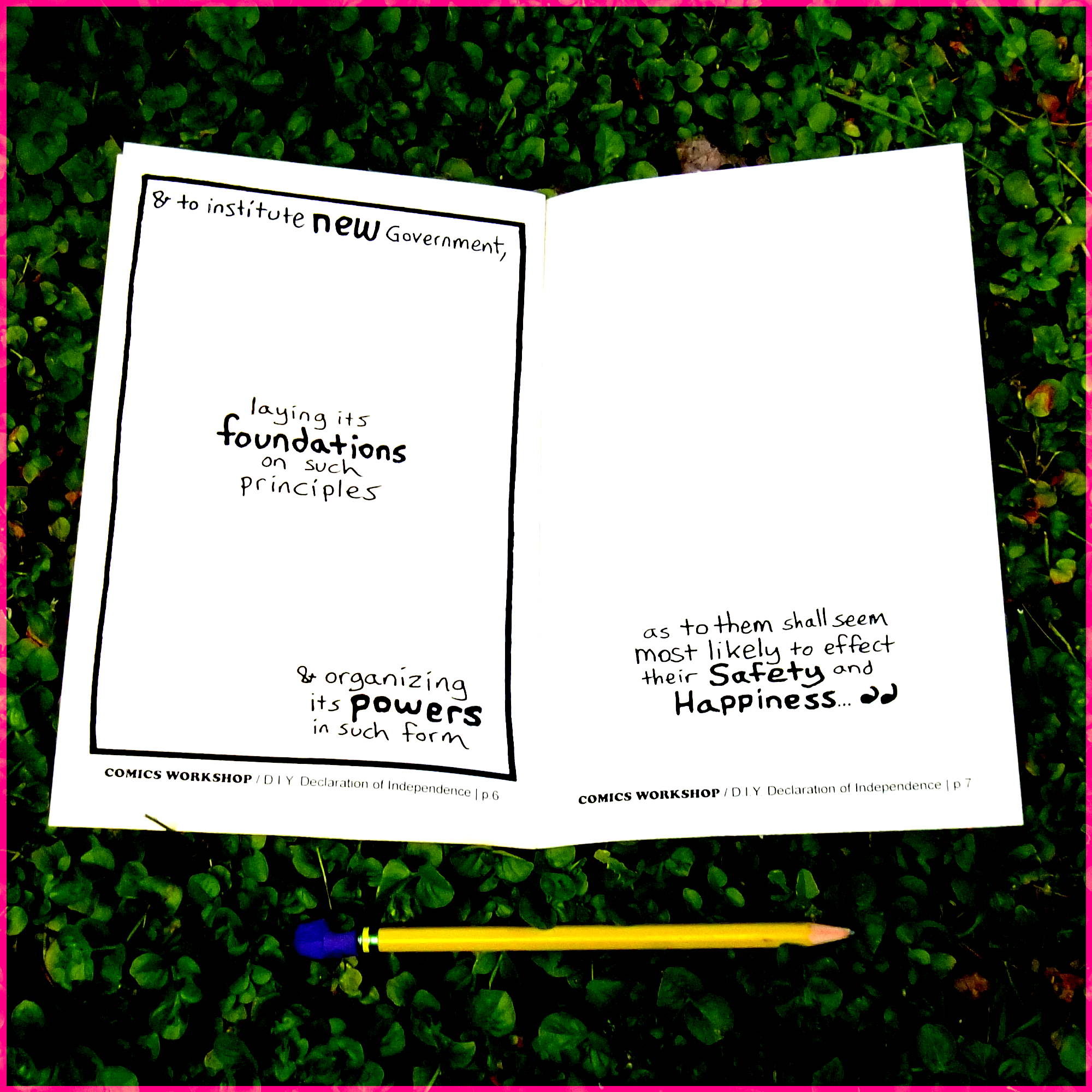 D.I.Y. Declaration of Independence 📖 ️ Preamble (TEMPLATE BOOKLET ...