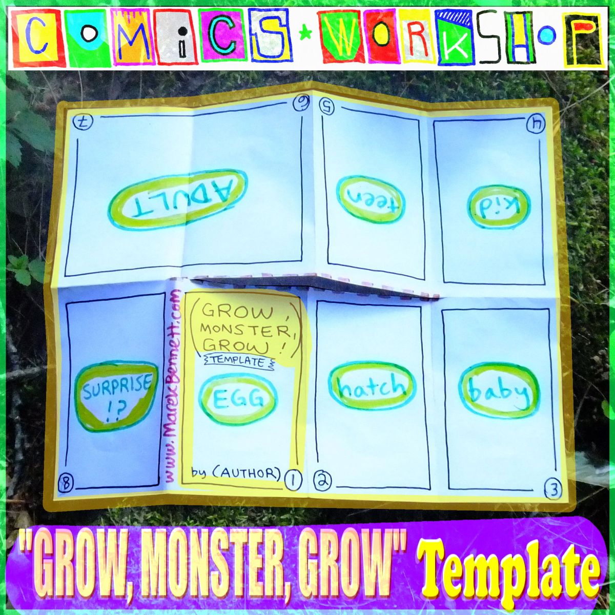 “Grow, Monster, Grow!” (8p Template) – www.MarekBennett.com