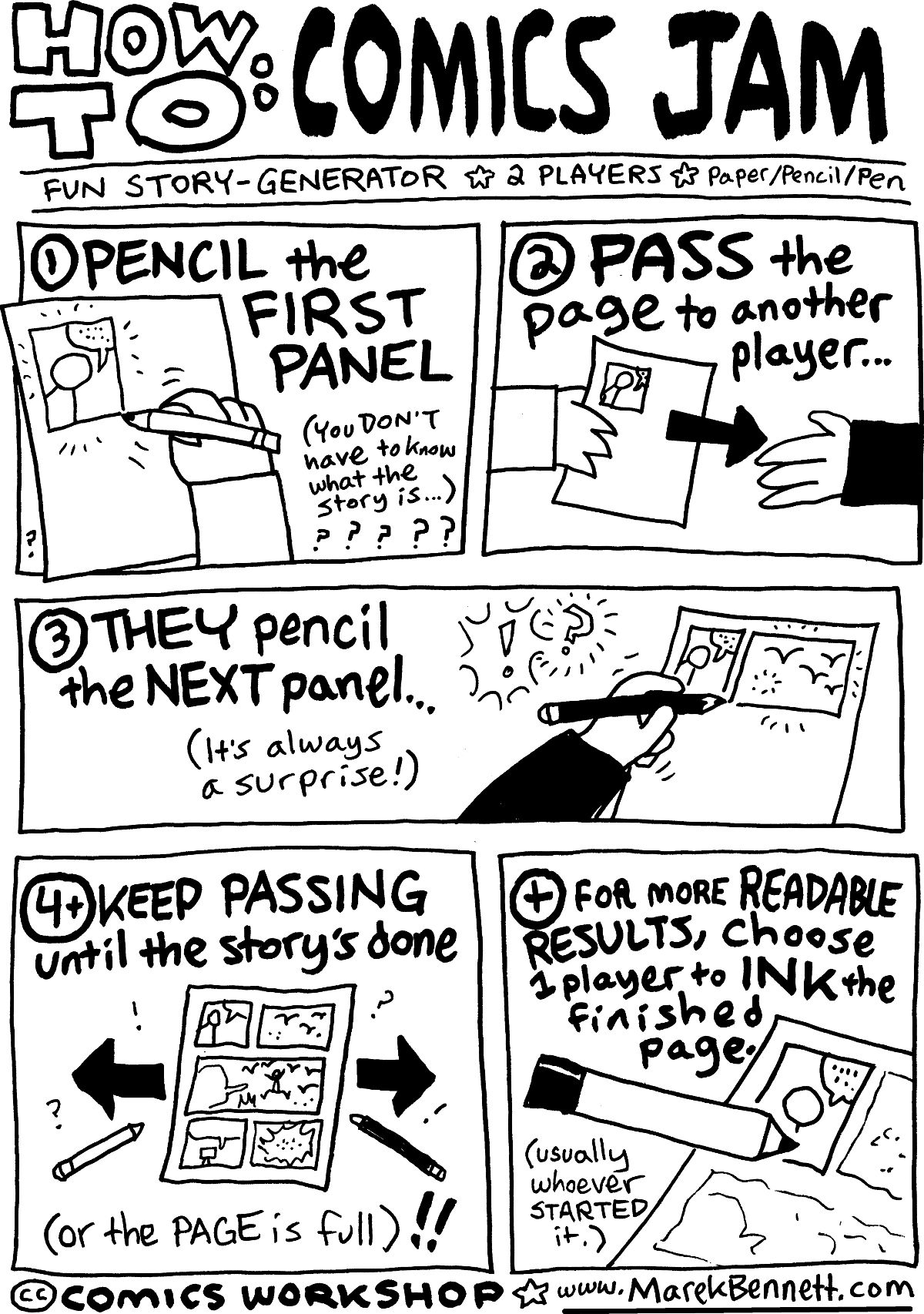 How to COMICS JAM! – www.MarekBennett.com