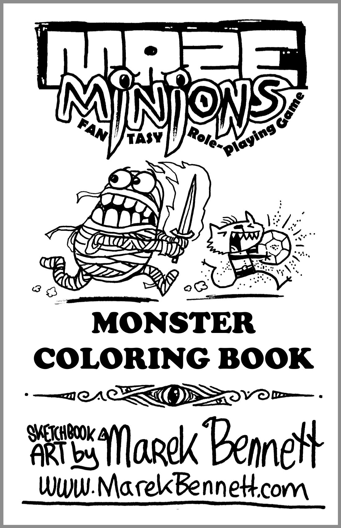 MAZE MINIONS™ Monster Coloring Book – www.MarekBennett.com