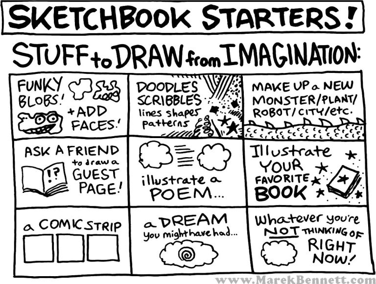 Sketchbook STARTERS! 📖💡 – www.MarekBennett.com